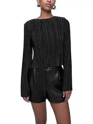 Rebecca Minkoff Calista Pleated Top - True Black