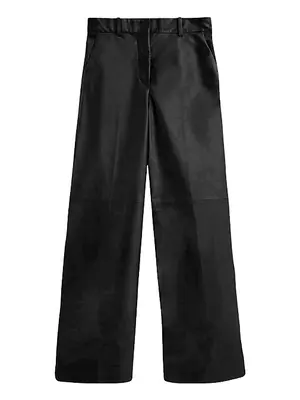 JOSEPH Alana Leather Trousers - Black