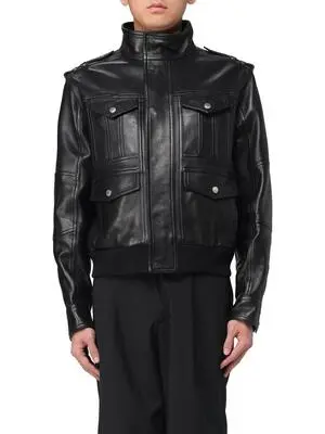 Balmain Leather Bomber Jacket - Black