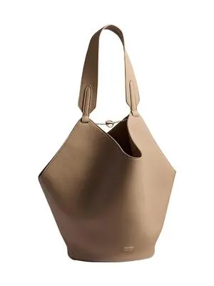 Khaite Khaite Lotus Small Calfskin Tote Bag Mokka