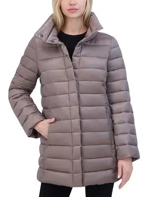 Tahari Melody Puffer Jacket Pewter
