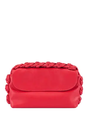 Shanghai Tang Rose Knot Clutch Bag - Red