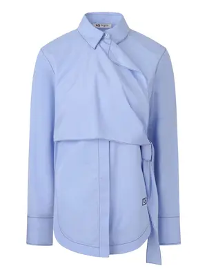 Ports 1961 Side Wrap Shirt - Blue