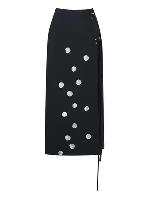 Ports 1961 Graphic Print Pencil Skirt - Black