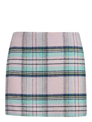 JUCCA Checked Mini Skirt - Pink