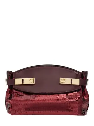 FERRAGAMO Hug Soft Crossbody Bag - Burgundy