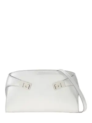 FERRAGAMO Metallic Hug Mini Crossbody Bag - Silver