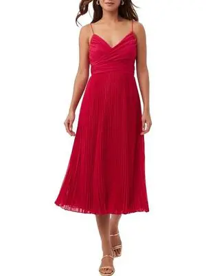 Trina Turk Natalie A-line Midi Dress - Fairy Fuchsia