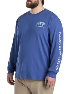 Vineyard Vines Big & Tall Mvp Long-sleeve T-shirt - Moonshine