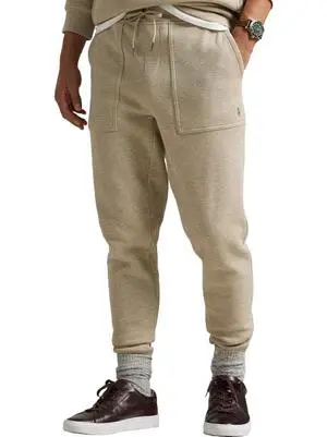Polo Ralph Lauren Big & Tall Double-knit Tech Joggers - Tuscan Beige Heather