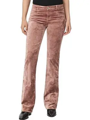 Paige Sloane Low Rise Bootcut Velvet Pants - Wrm Sde