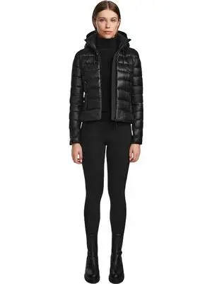 Rudsak Lightweight Puffer Coat With Removable Hood - Black