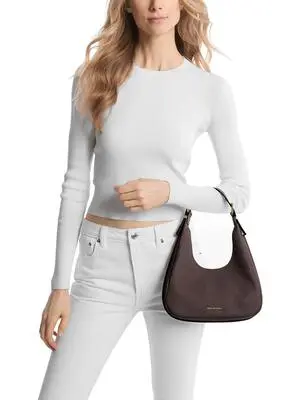 Michael Kors Michael Kors Small Hobo Shoulder Bag Chocolate