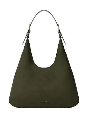 Michael Kors Large Leather Hobo Shoulder Bag - Ivy