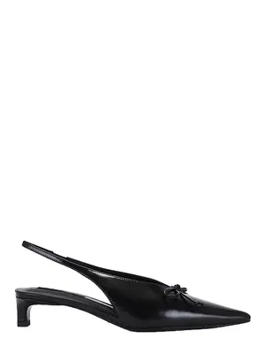 TONY BIANCO Slingback Heels - Black Hi Shine