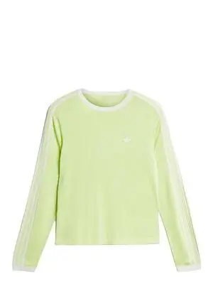 Adidas Wales Bonner Knit Long Sleeve Tee Shirt - Semi Frozen Yellow/chalk White