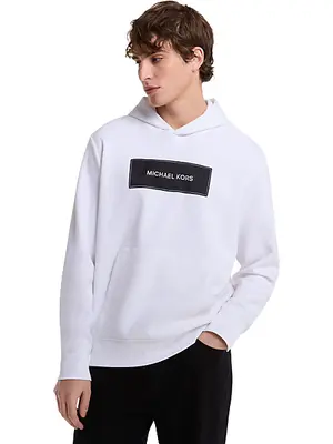 Michael Kors Logo Cotton-blend Hoodie - White