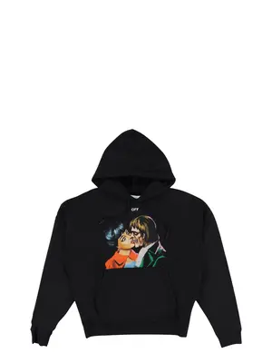 Off-White Kiss Graphic Hoodie - Black