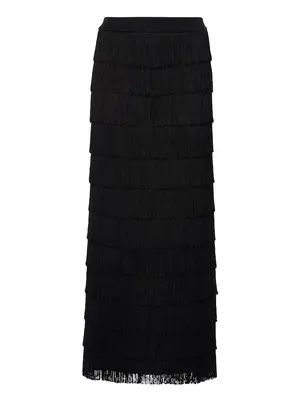 Dorothee Schumacher Fringed Maxi Skirt - Black