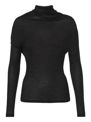Victoria Beckham Sleeveless Draped Jersey Top - Black