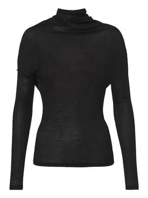 Victoria Beckham Sleeveless Draped Jersey Top - Black