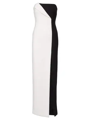 Roland Mouret Strapless Crêpe Gown - Black