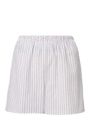 Asceno Cairo Striped Cotton-blend Shorts - White