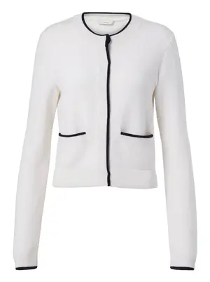 Vince Wool And Cotton-blend Cardigan - White