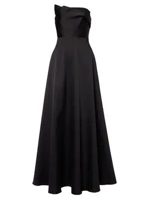 Roland Mouret Strapless Taffeta Gown - Black