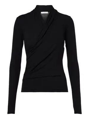 Vince Fixed Wrap Top - Black