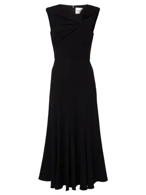 Roland Mouret Gathered Cady Midi Dress - Black
