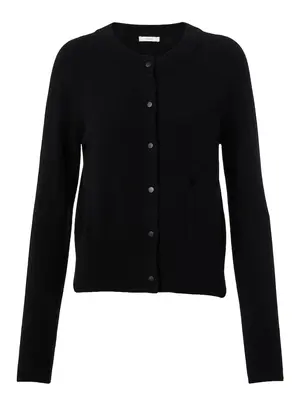 Vince Vince Wool And Cashmere-Blend Cardigan Black