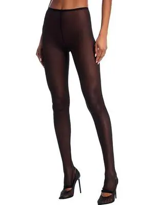 Norma Kamali Semi Sheer Leggings - Black