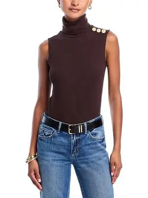 L'Agence Ceci Knit Top Coffee Bean