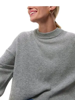 Whistles Split Back Sweater - Dark Grey