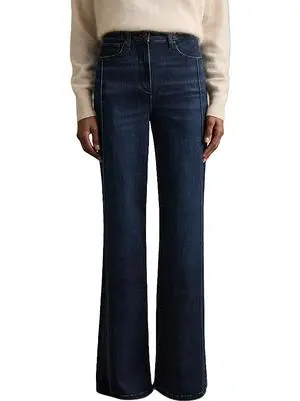 REISS Heather Wide Leg Jeans - Dark Blue