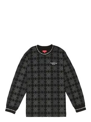 Supreme Motif Long Sleeve Top - Black