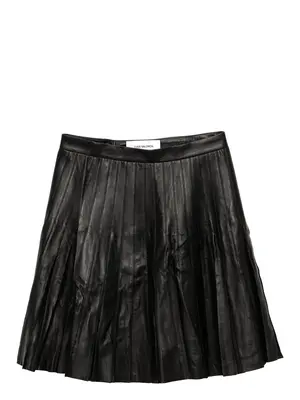 YVES SALOMON Pleated Mini Skirt - Black