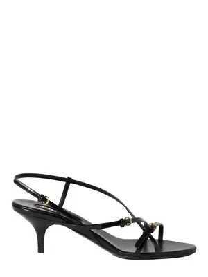 Miu Miu 55cm Patent Leather Sandals - Black
