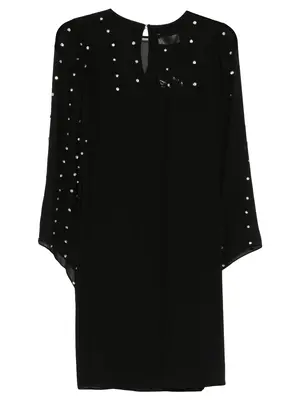 NISSA Crystal-embellished Mini Dress - Black