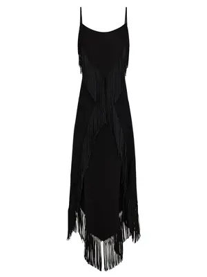 Rabanne Crepe Maxi Dress - Black