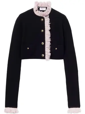 Emilio Pucci Cropped Cardigan - Black