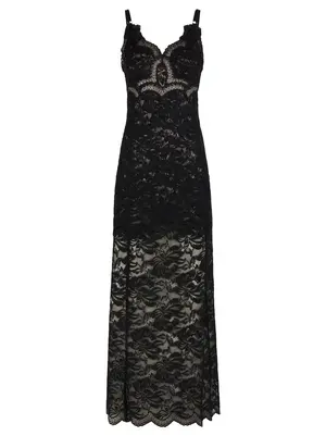 Rabanne Lace Maxi Dress - Black