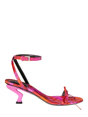 Emilio Pucci 55mm Iris-print Sandals - Red