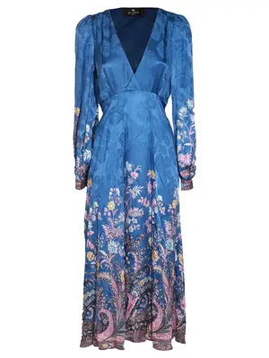 Etro Printed Maxi Dress - Blue