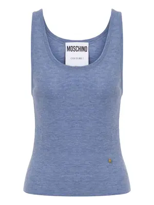Moschino Fine-ribbed Top - Blue