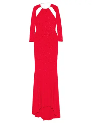 NISSA Crystal-embellished Gown - Red
