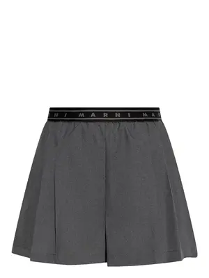 Marni Pleated Thigh-length Shorts - Grey