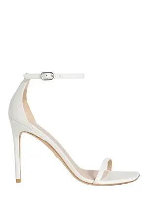 STUART WEITZMAN Leather Sandals - White