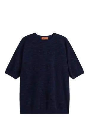 Missoni Spacedyed Cottonblend Tshirt - Navy
